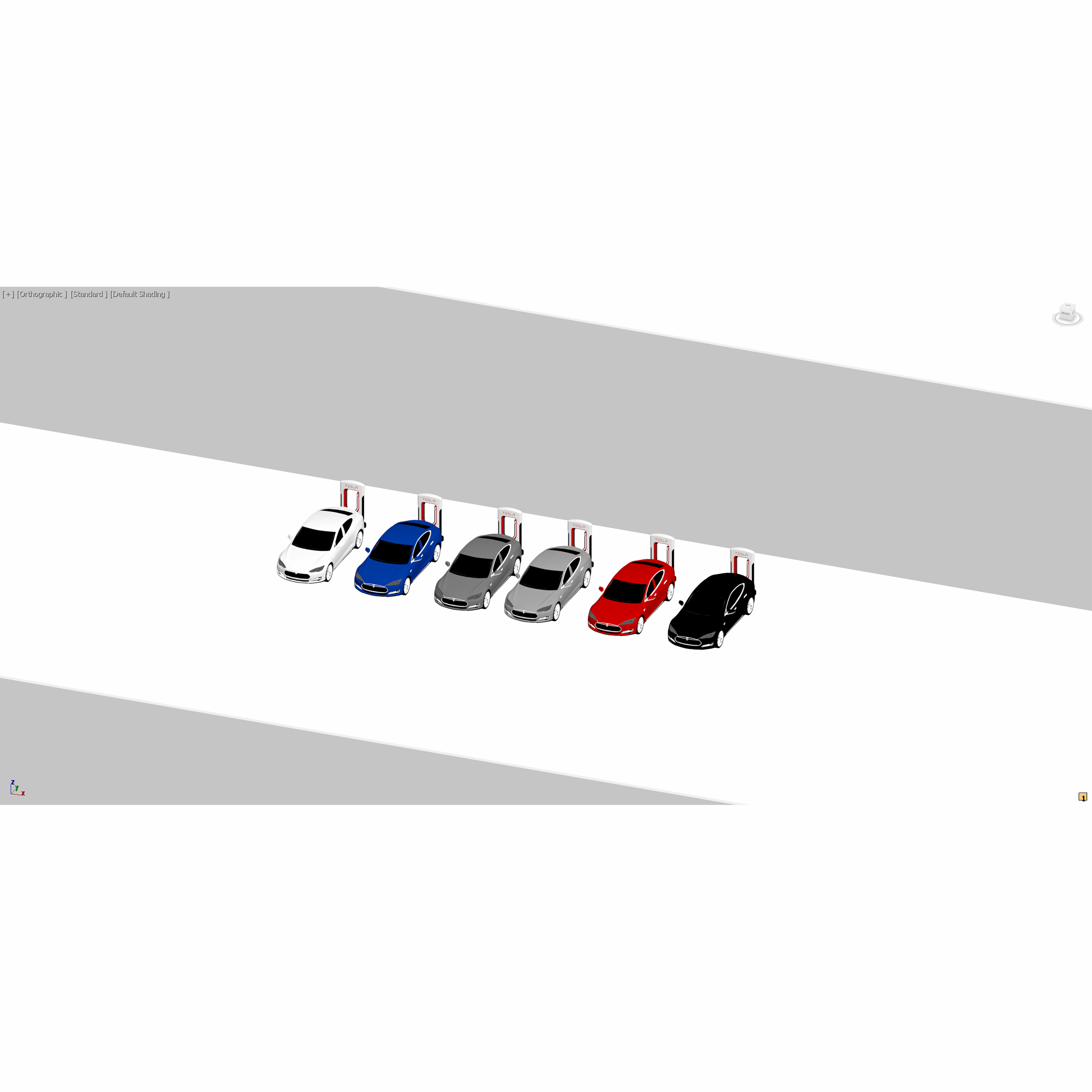 modelo 3d Familia Tesla Revit con cargadores - TurboSquid 1684488