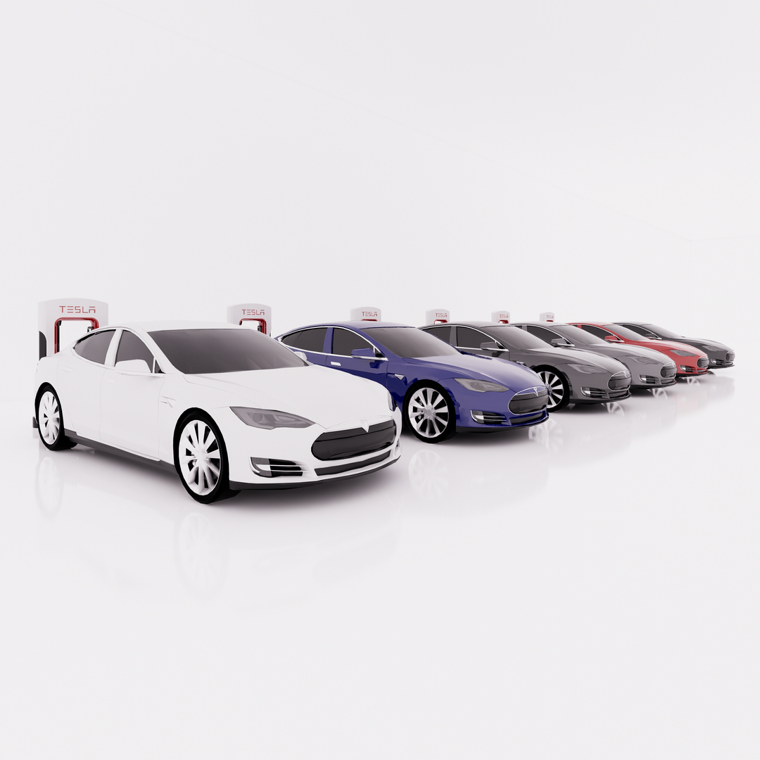 modelo 3d Familia Tesla Revit con cargadores - TurboSquid 1684488