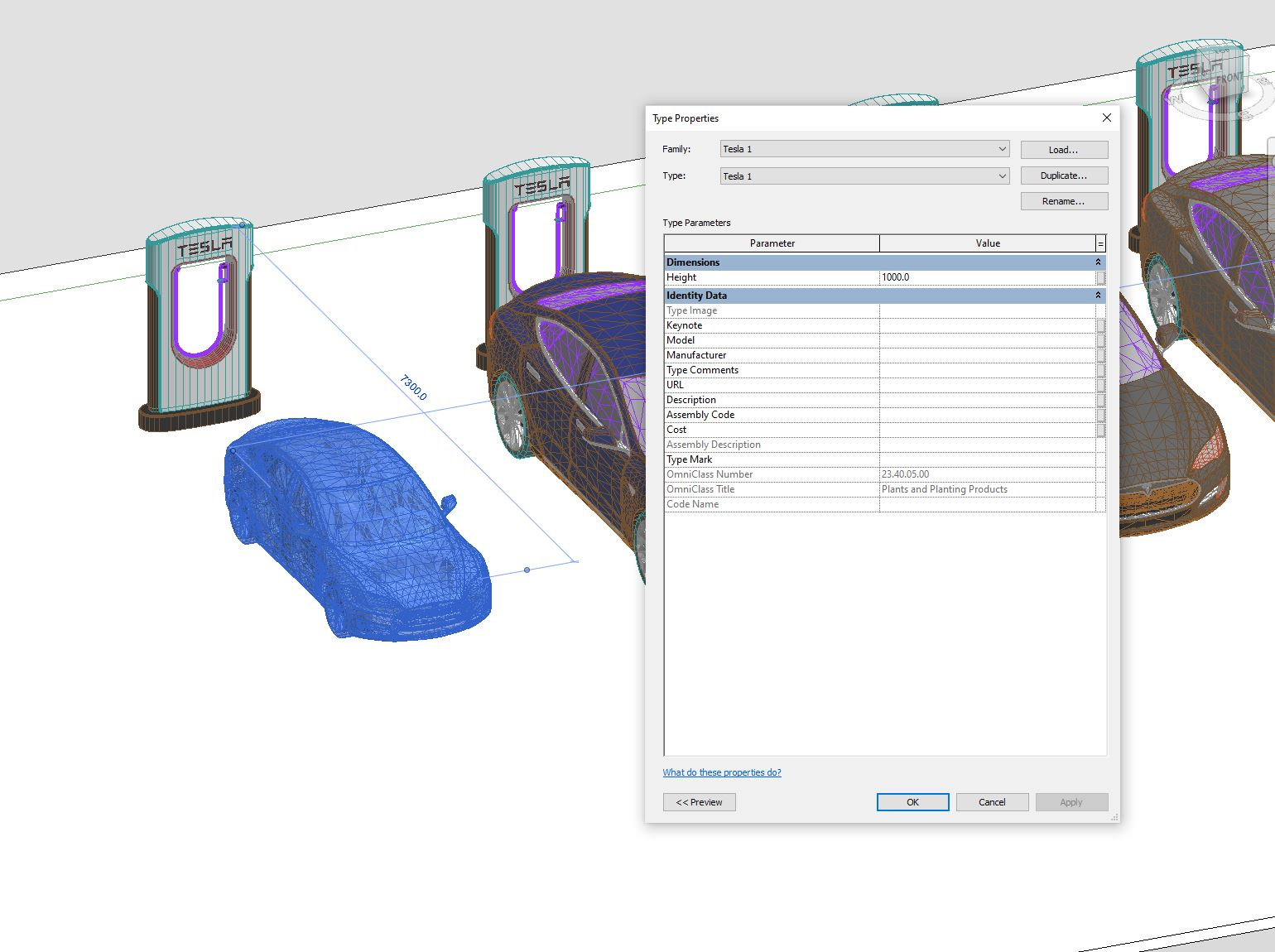 modelo 3d Familia Tesla Revit con cargadores - TurboSquid 1684488