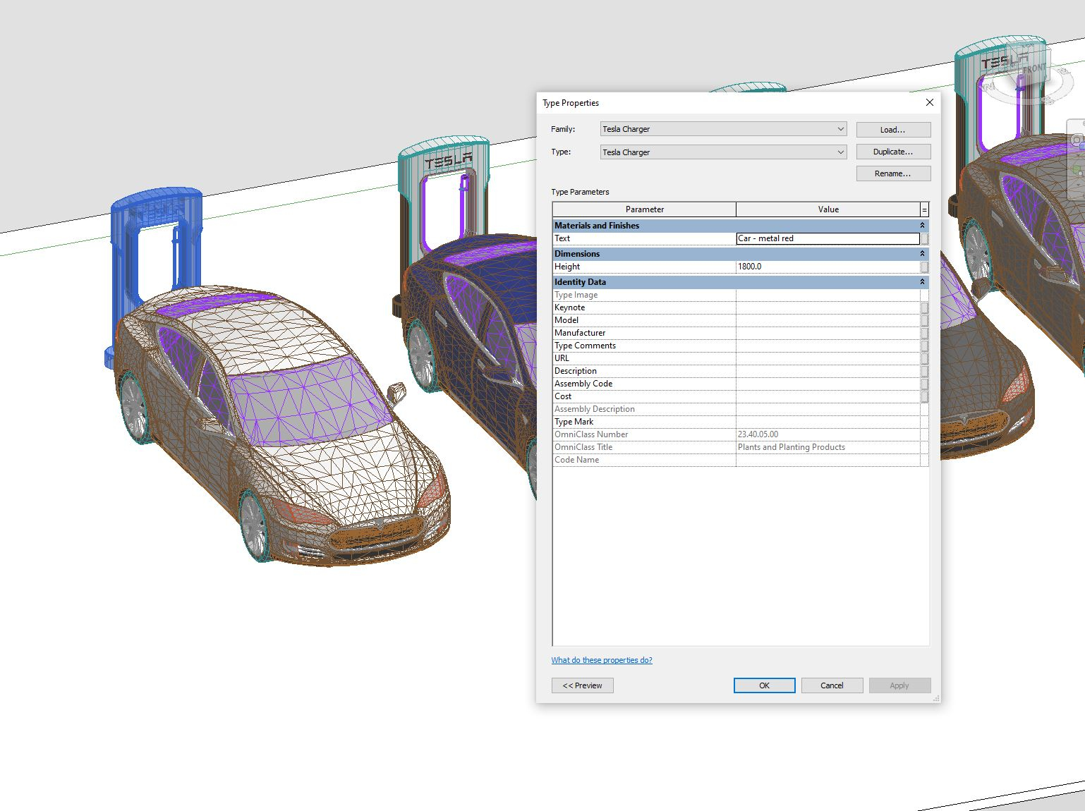 modelo 3d Familia Tesla Revit con cargadores - TurboSquid 1684488