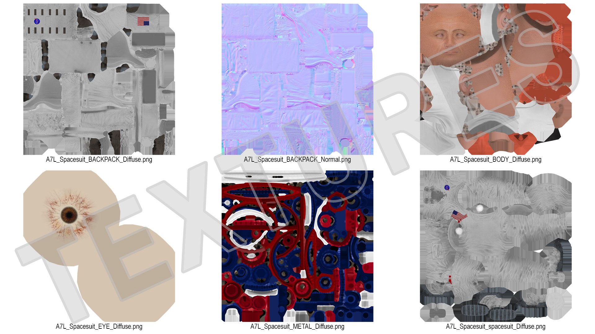 NASA Astronaut Suit A7L Rigged 3D Model - TurboSquid 2351880