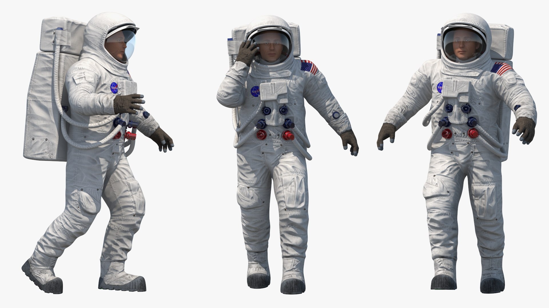 NASA Astronaut Suit A7L Rigged 3D Model - TurboSquid 2351880