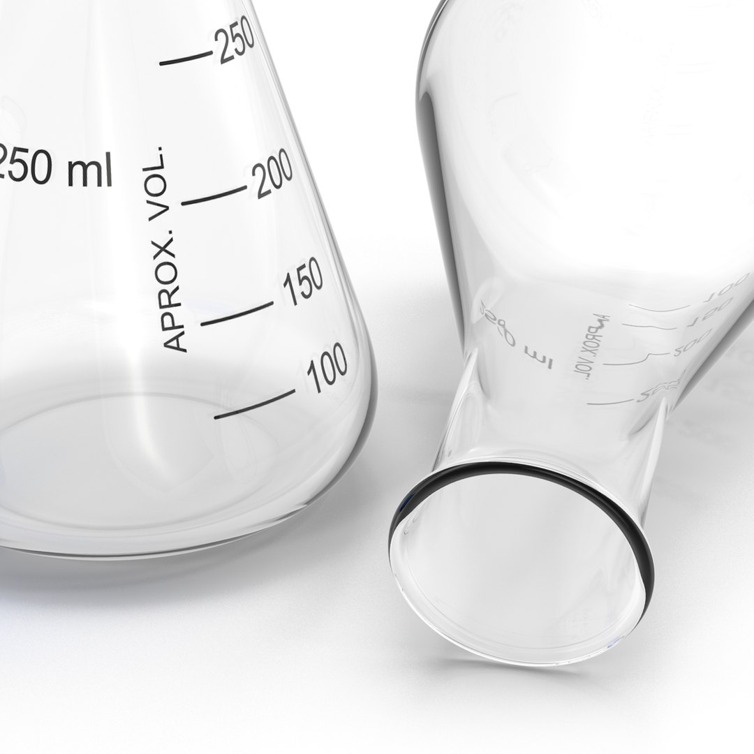 Erlenmeyer Flasks Modeled 3ds