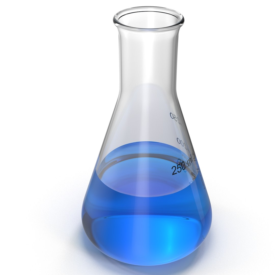 Erlenmeyer Flasks Modeled 3ds