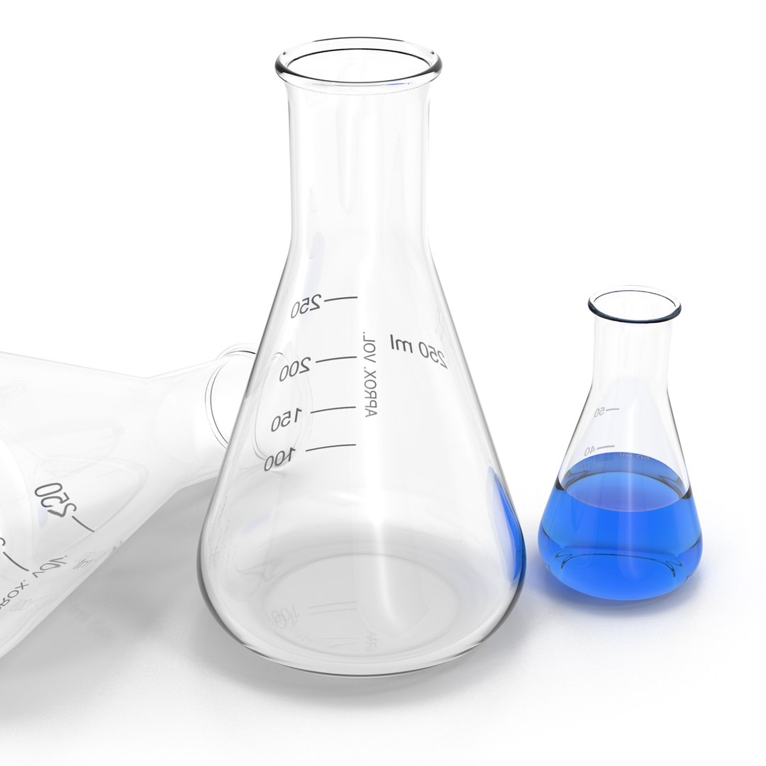 Erlenmeyer Flasks Modeled 3ds