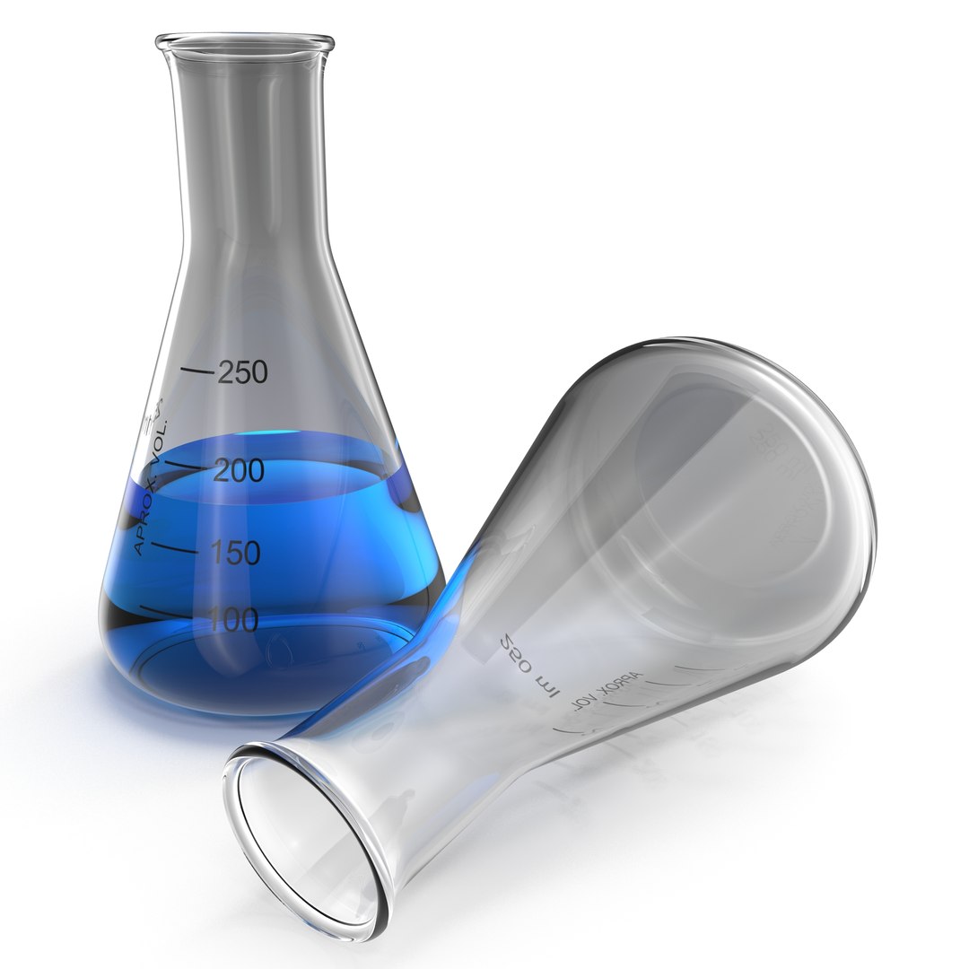 Erlenmeyer Flasks Modeled 3ds