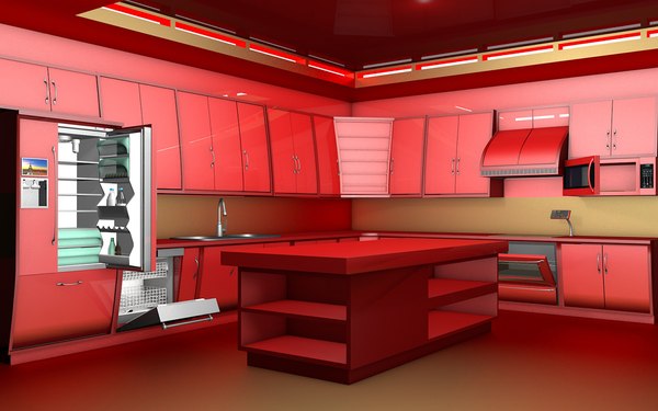 kitchen c4d