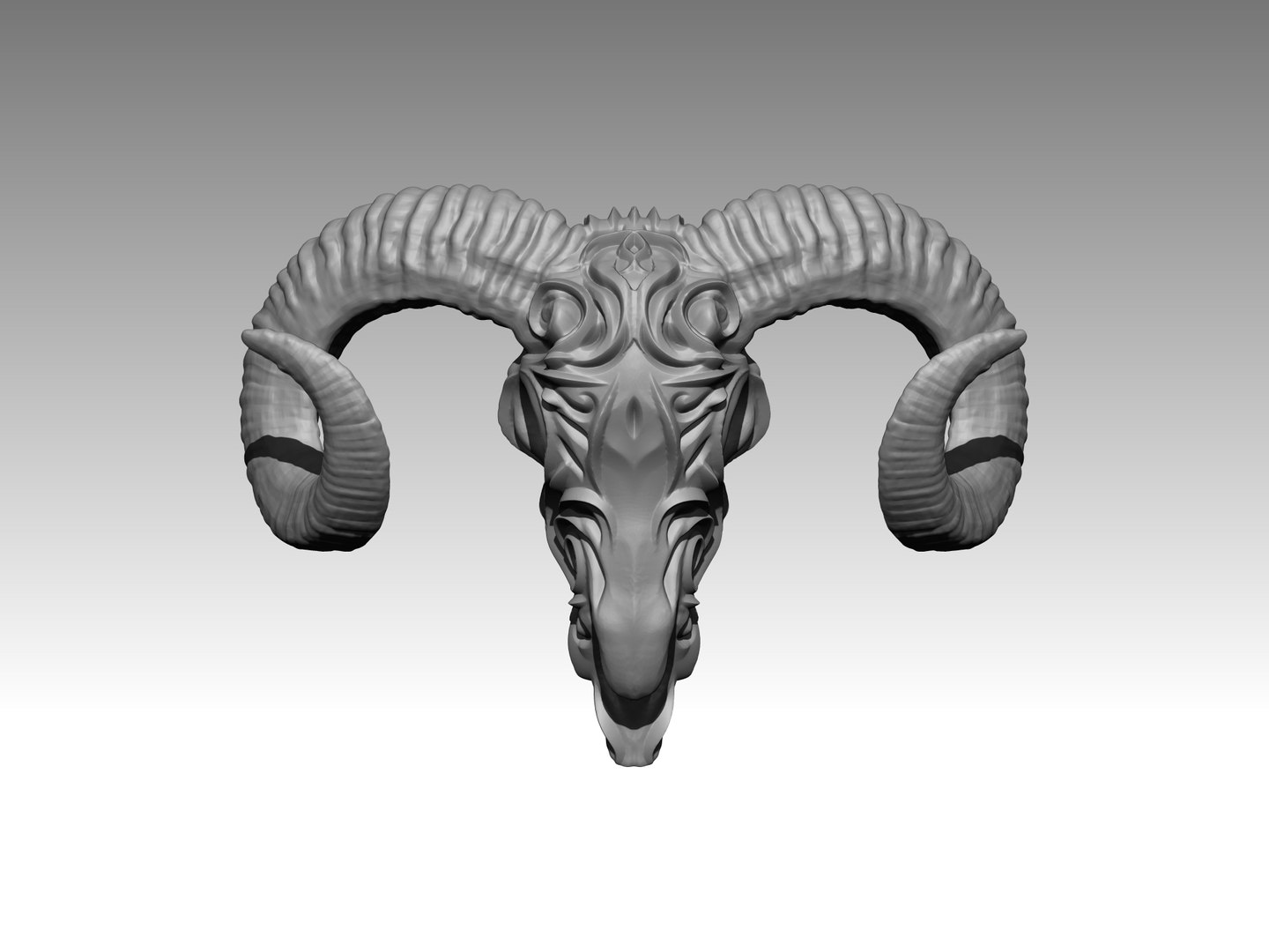 Statue Goat Horns Model - TurboSquid 2347032