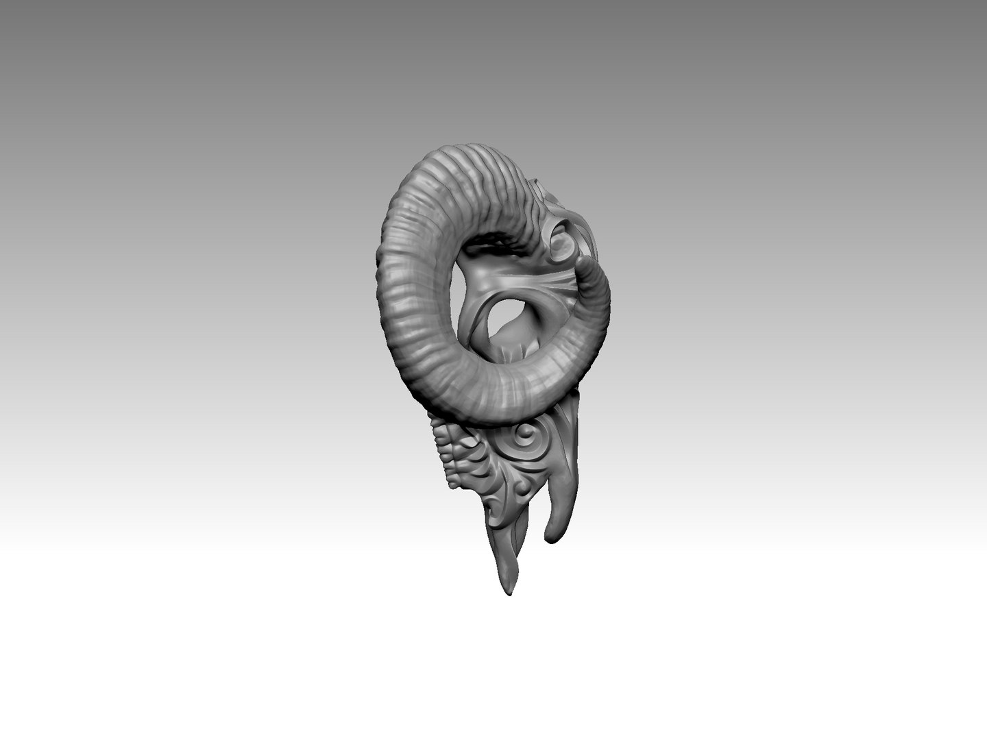 Statue Goat Horns Model - TurboSquid 2347032