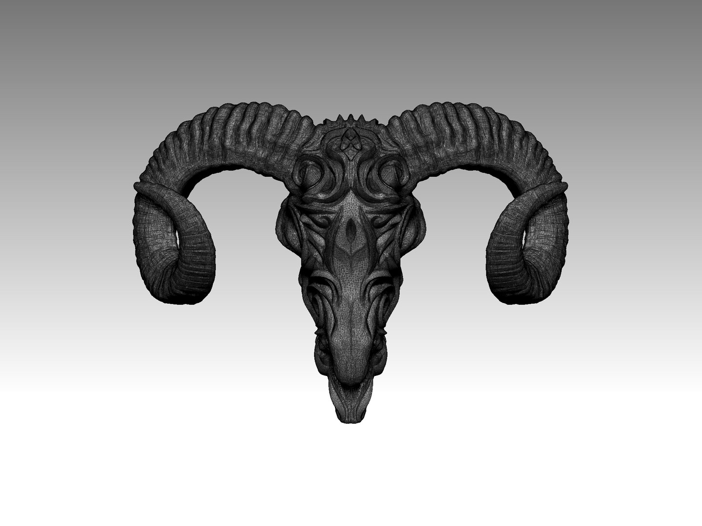 Statue Goat Horns Model - TurboSquid 2347032