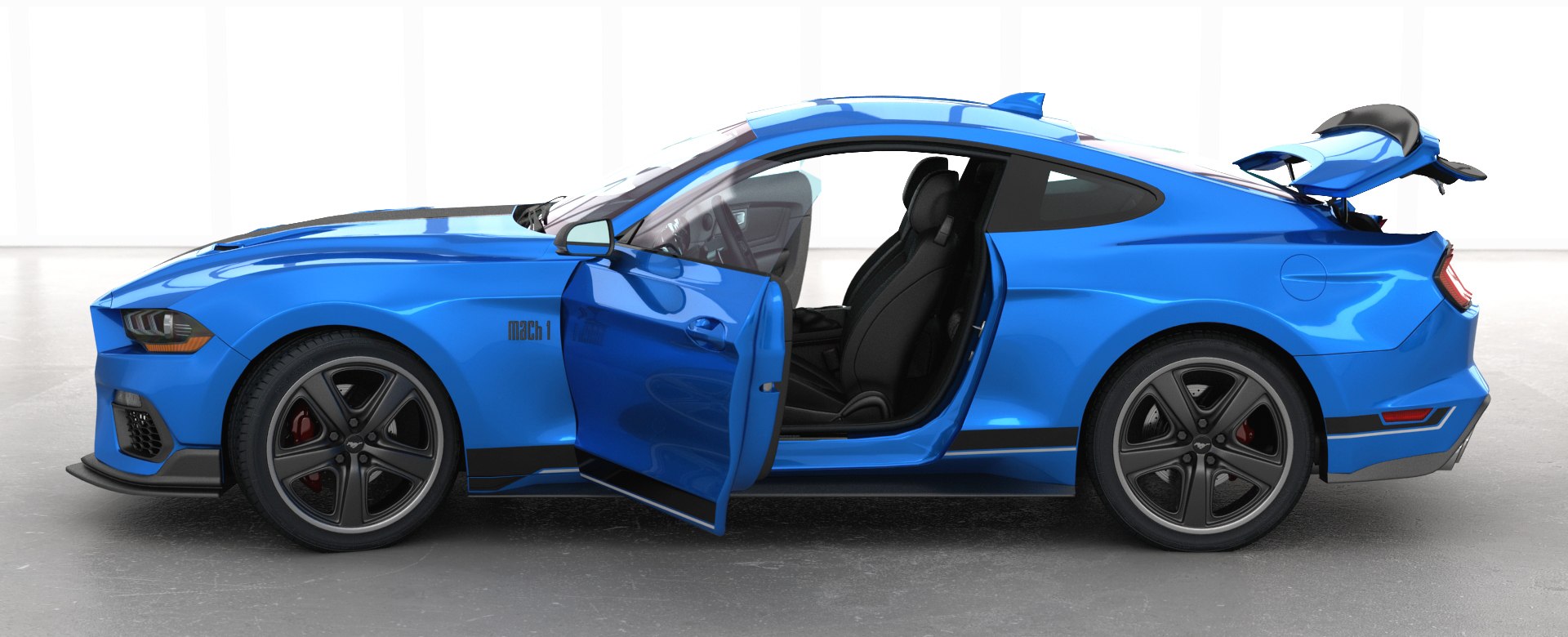 Realistic mustang 2021 opening 3D model - TurboSquid 1644960