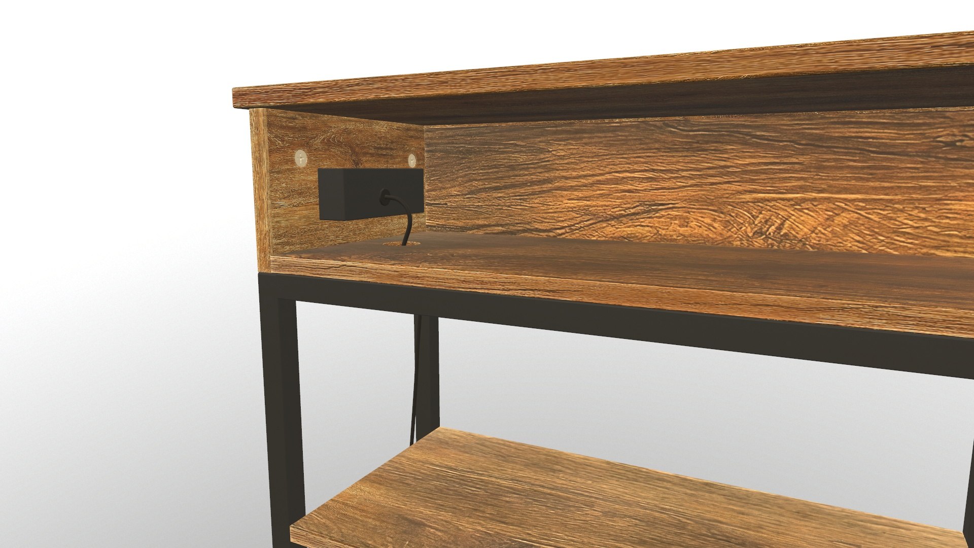 Side Table Storage With USB Port 3D - TurboSquid 2002376