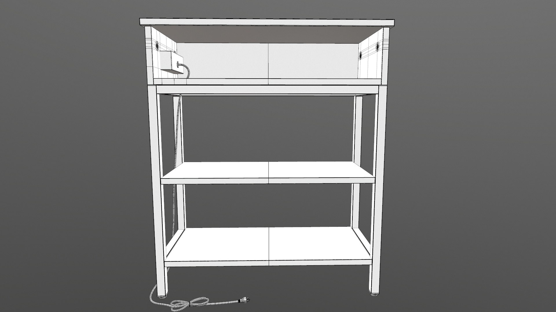 Side Table Storage With USB Port 3D - TurboSquid 2002376