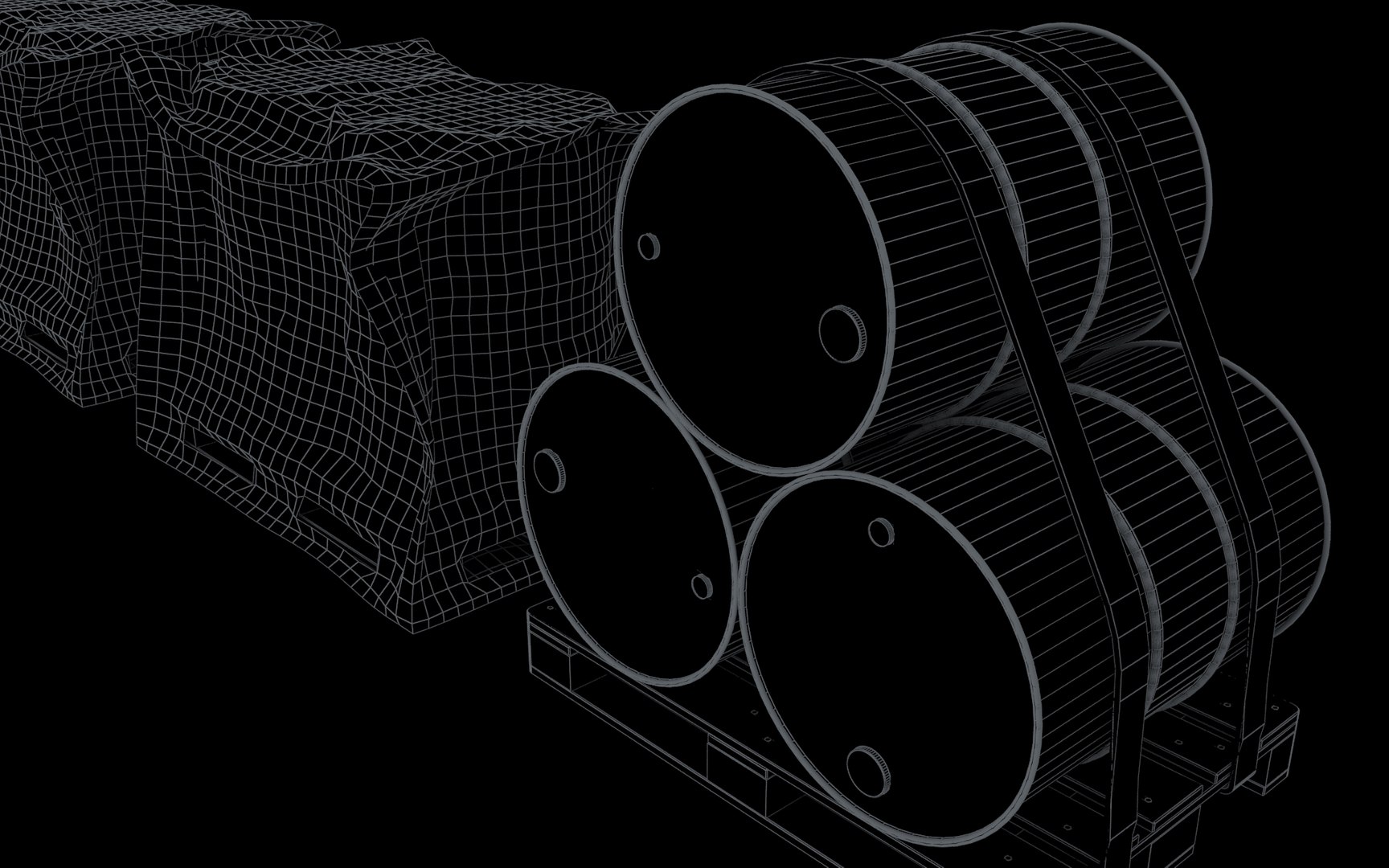 3D Model Barrel Wood Palette - TurboSquid 1223116
