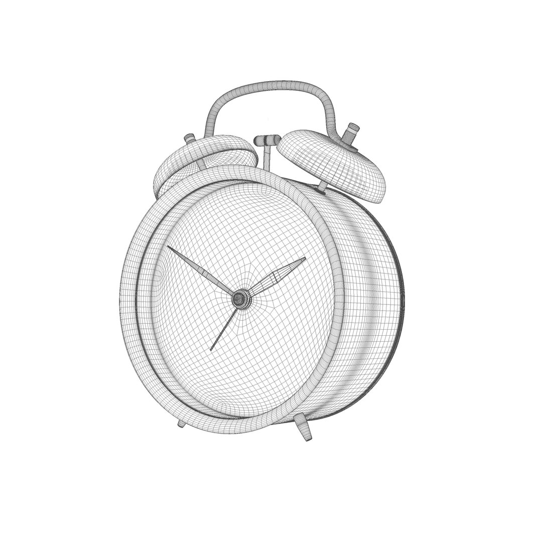 Modern Analogue Alarm Clock 3D Model - TurboSquid 2244541