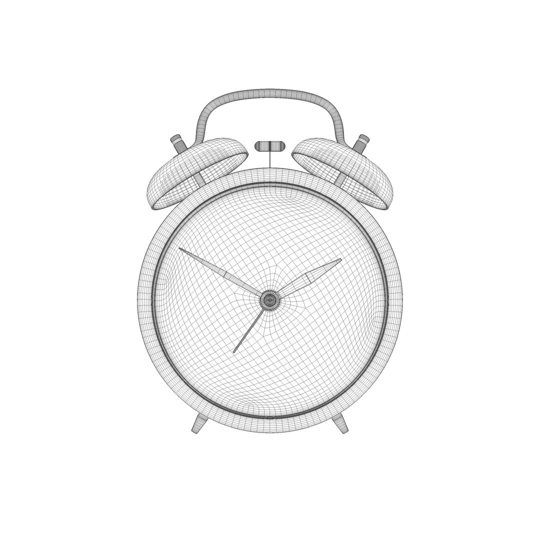 Modern Analogue Alarm Clock 3D Model - TurboSquid 2244541