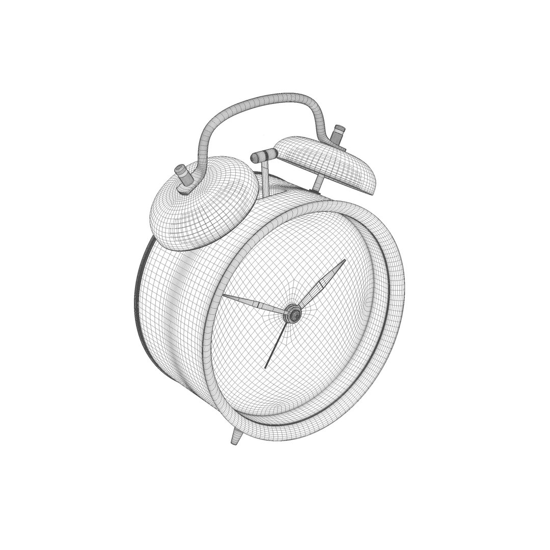 Modern Analogue Alarm Clock 3D Model - TurboSquid 2244541