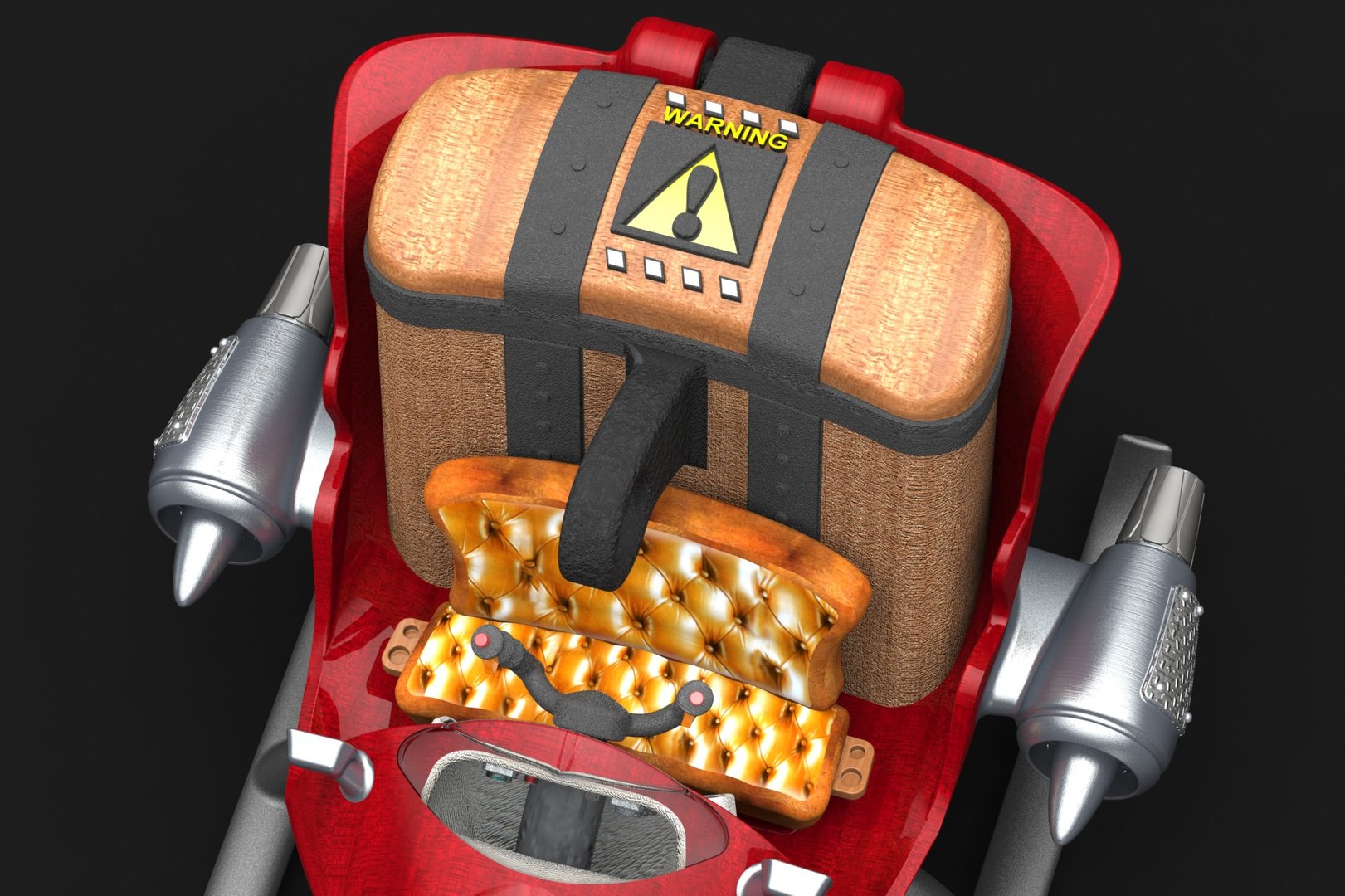 3d Model Turbo Sleigh Santa