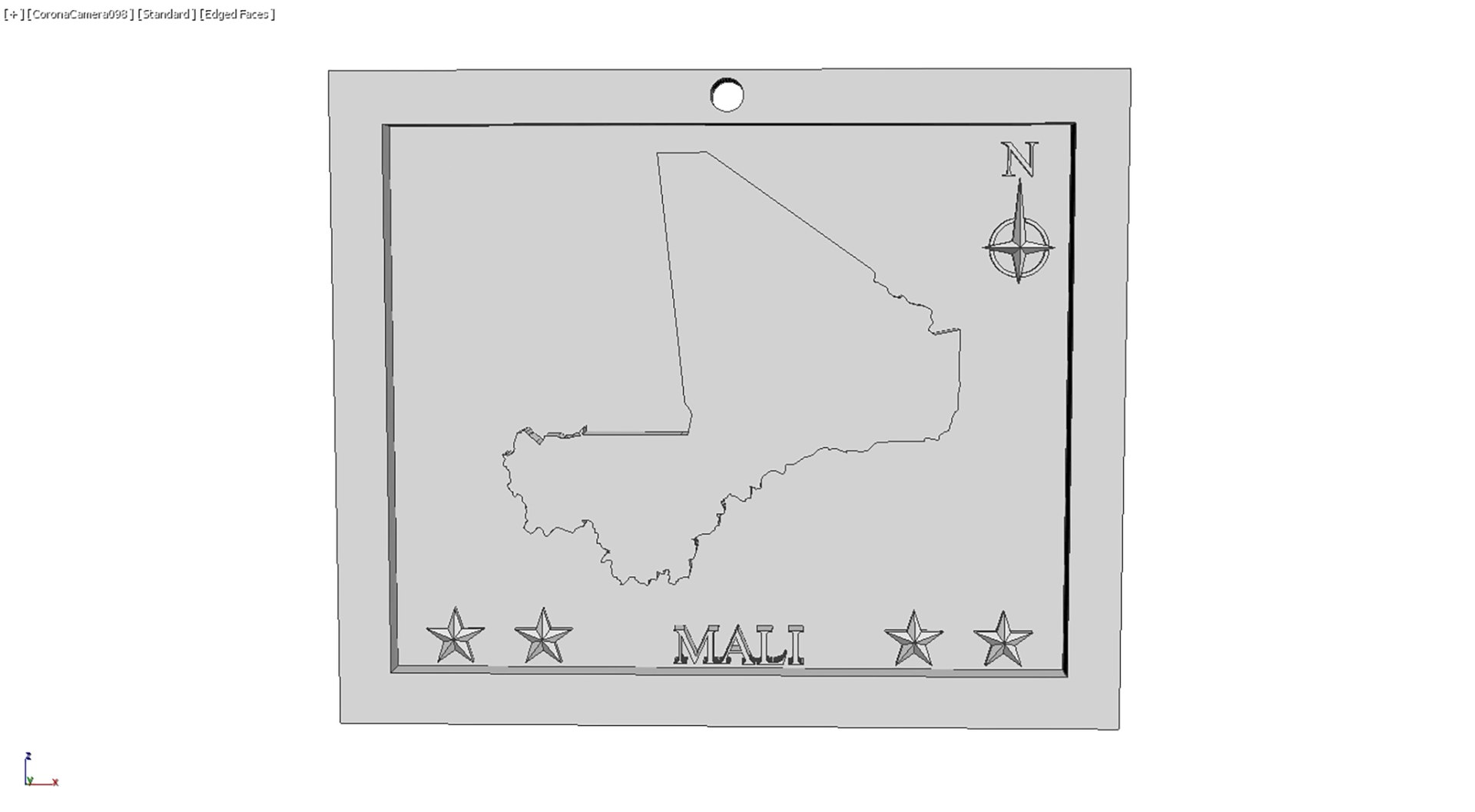 3D Mali Map Print - TurboSquid 1726633