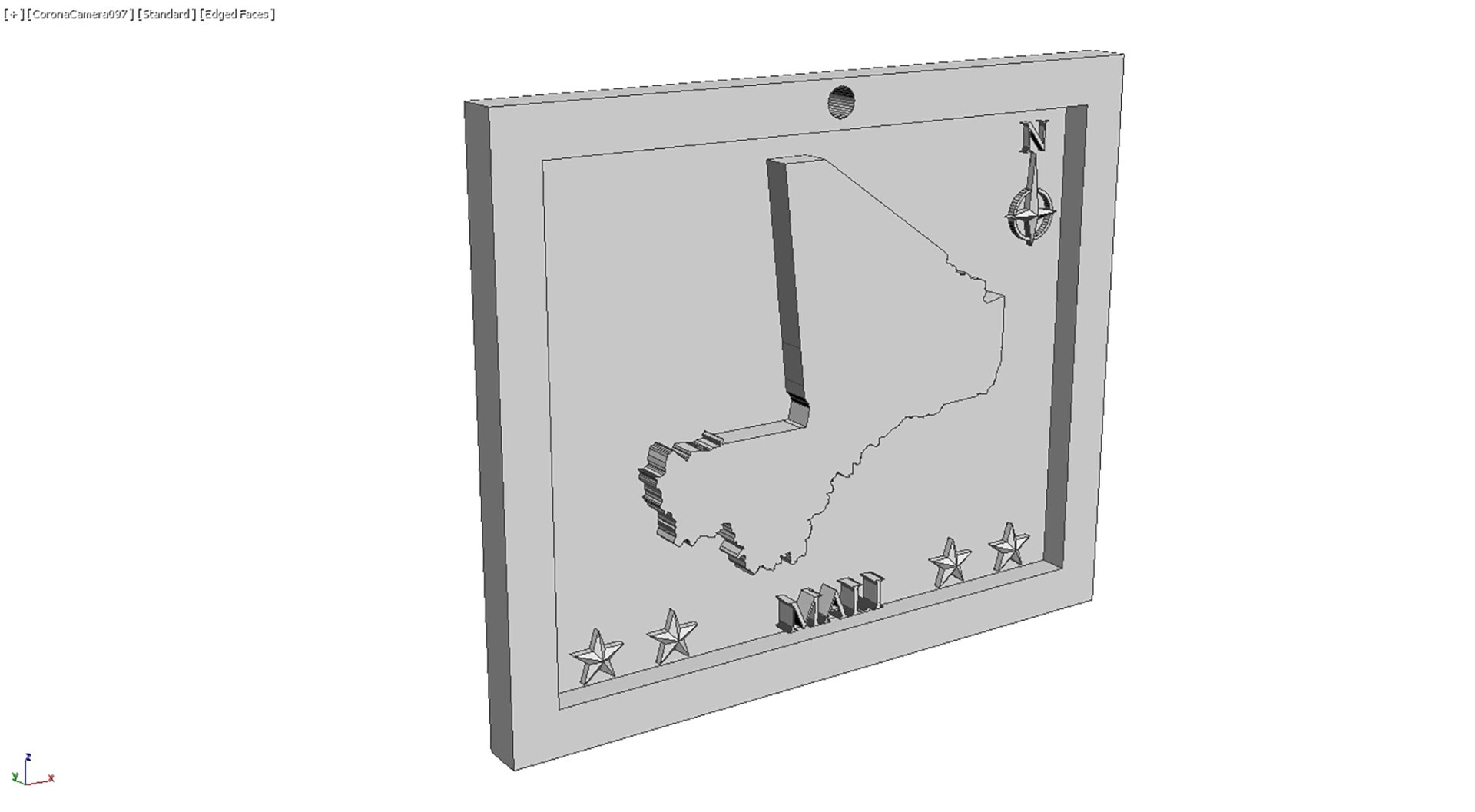 3D Mali Map Print - TurboSquid 1726633