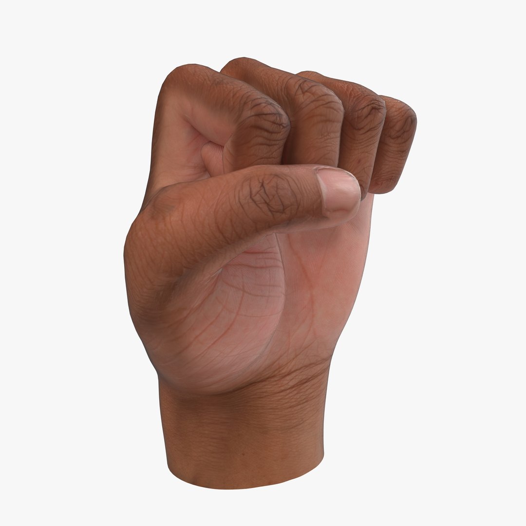 3d hand rigged poses skin