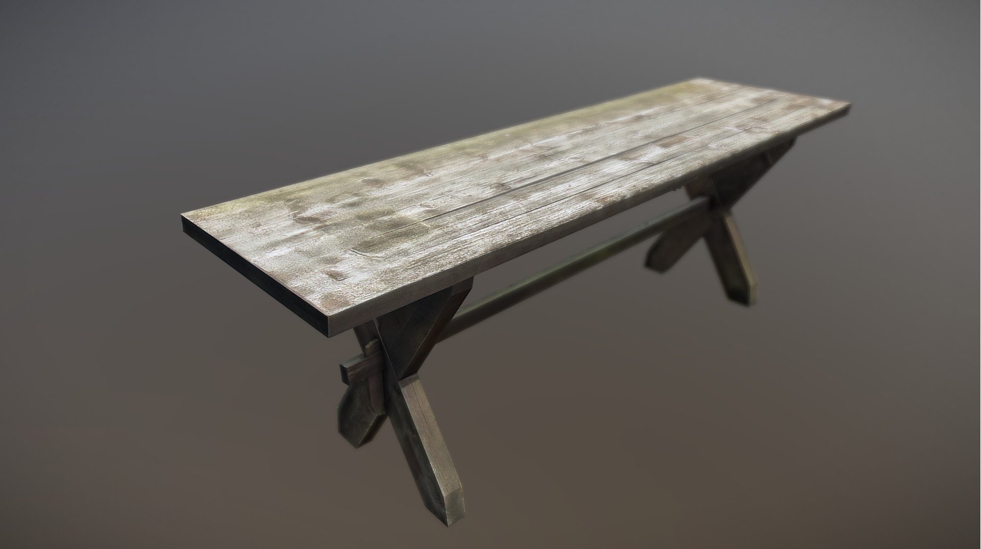 Free Worn Table Garden 3D Model - TurboSquid 1283772