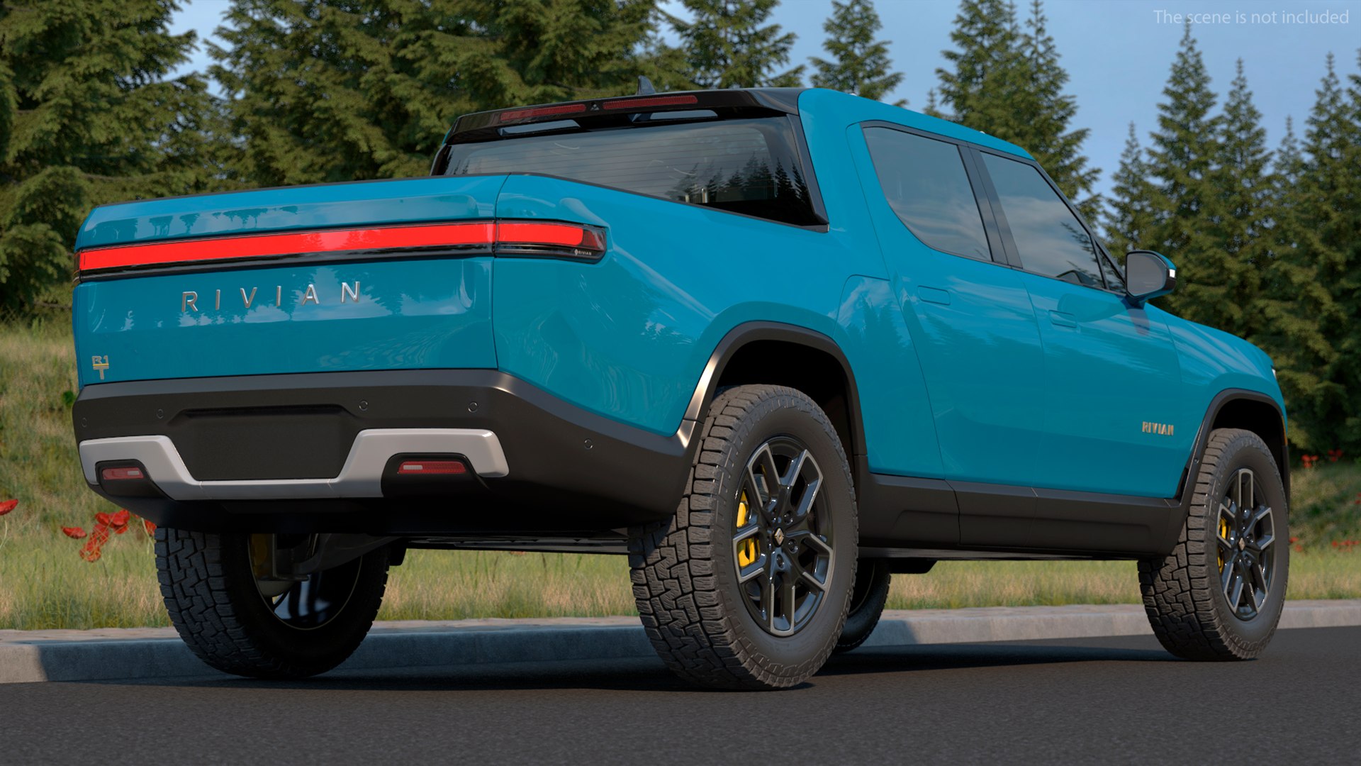 Prohibits Rivian - 2023 Rivian R1T EV Pickup Truck Blue 3D Model ...