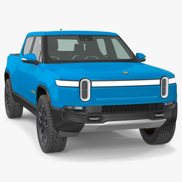 modelo 3d Camioneta pickup Rivian R1T EV 2023 azul - TurboSquid 2138053