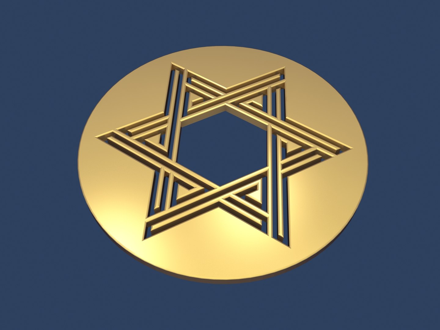 Star david medallion 3D model - TurboSquid 1416782
