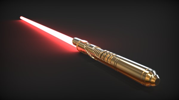3d sith lord elegant lightsaber