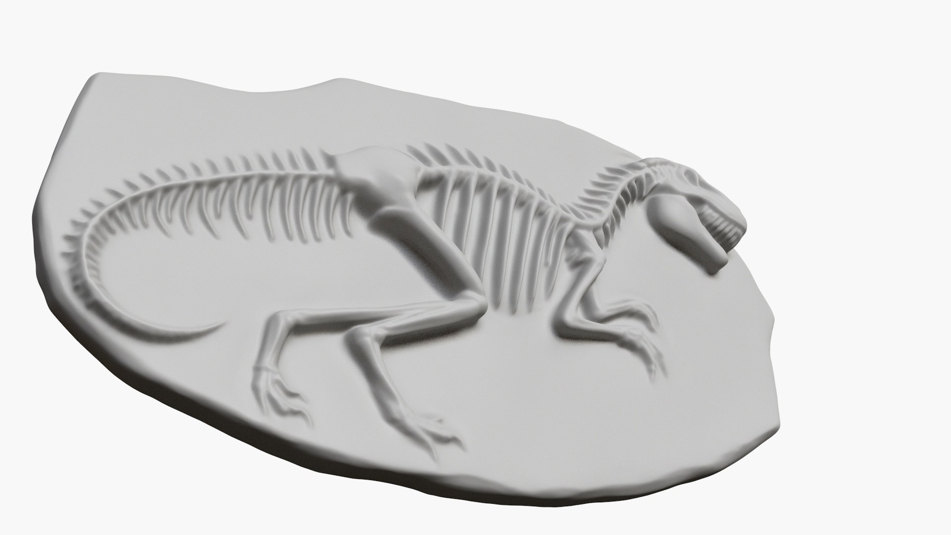 3D Dinosaur Fossil 001 Model - TurboSquid 2298324