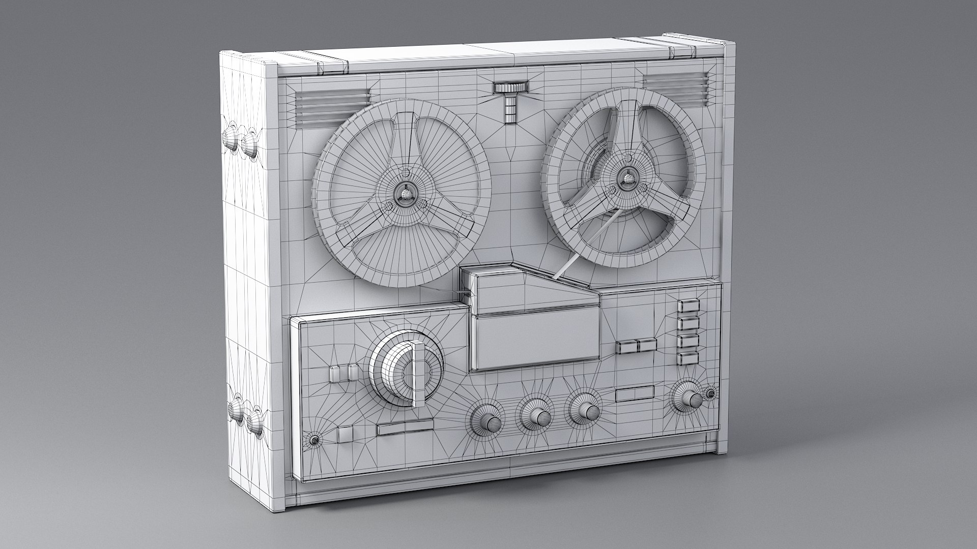 retro reel tape recorder 3d c4d