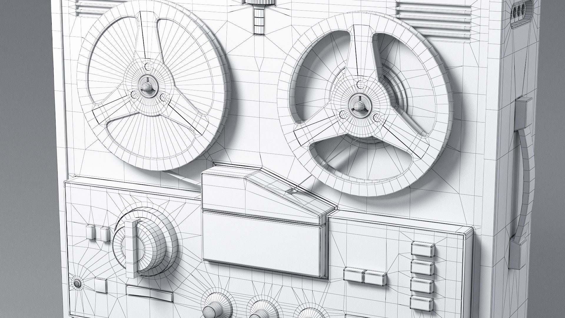 retro reel tape recorder 3d c4d