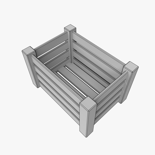 free wooden crate 3d model