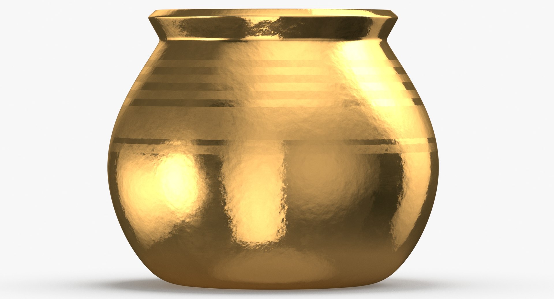3D Gold Pot Model - TurboSquid 1512916