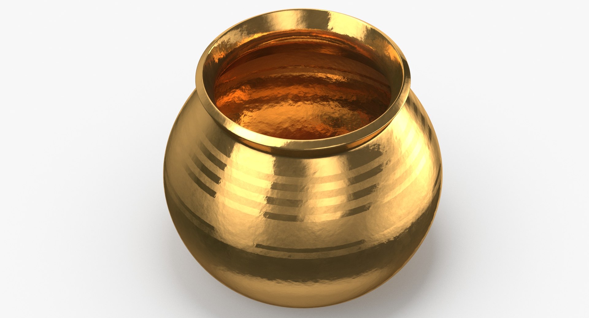 3D Gold Pot Model - TurboSquid 1512916