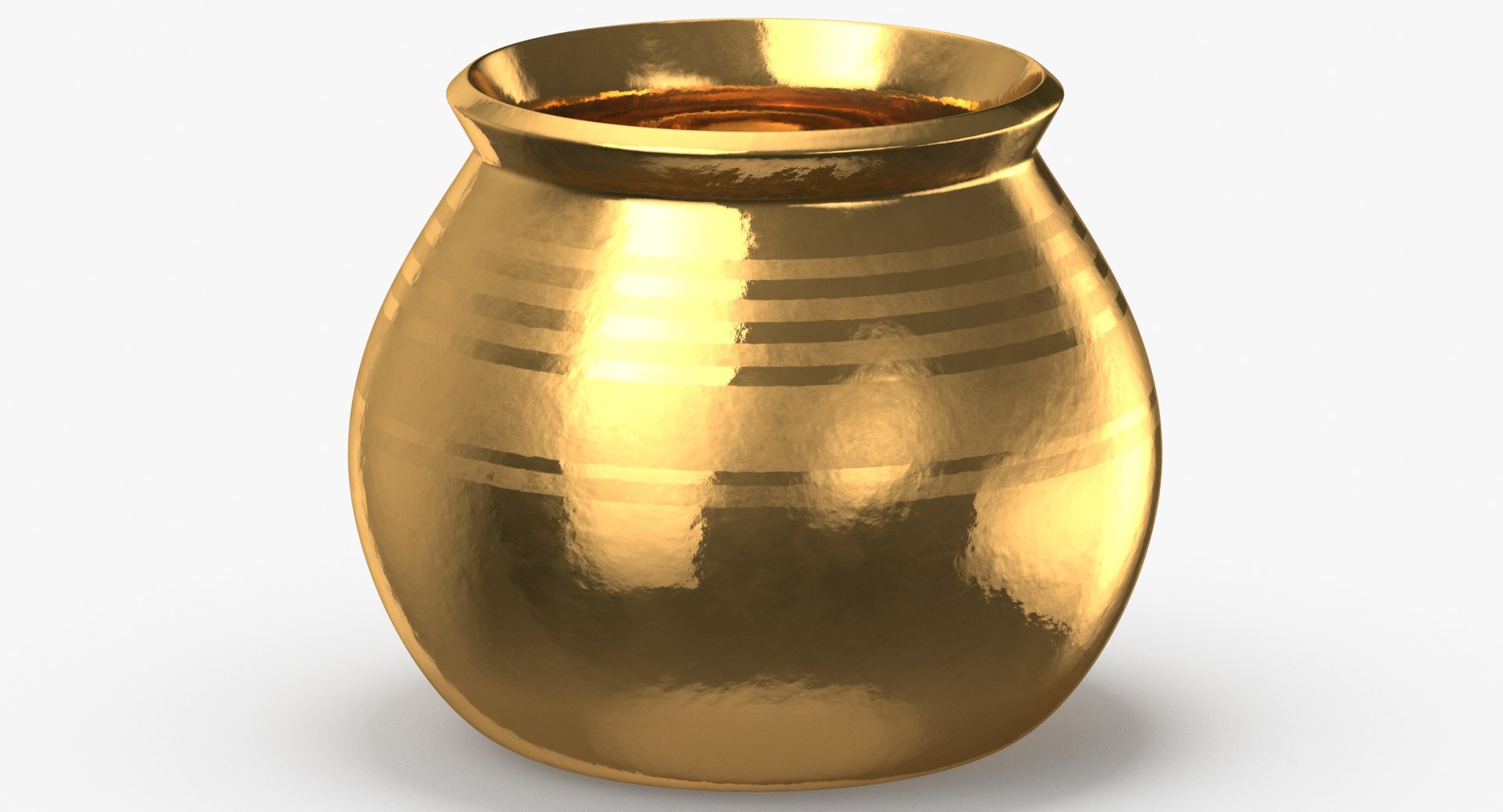 3D Gold Pot Model - TurboSquid 1512916