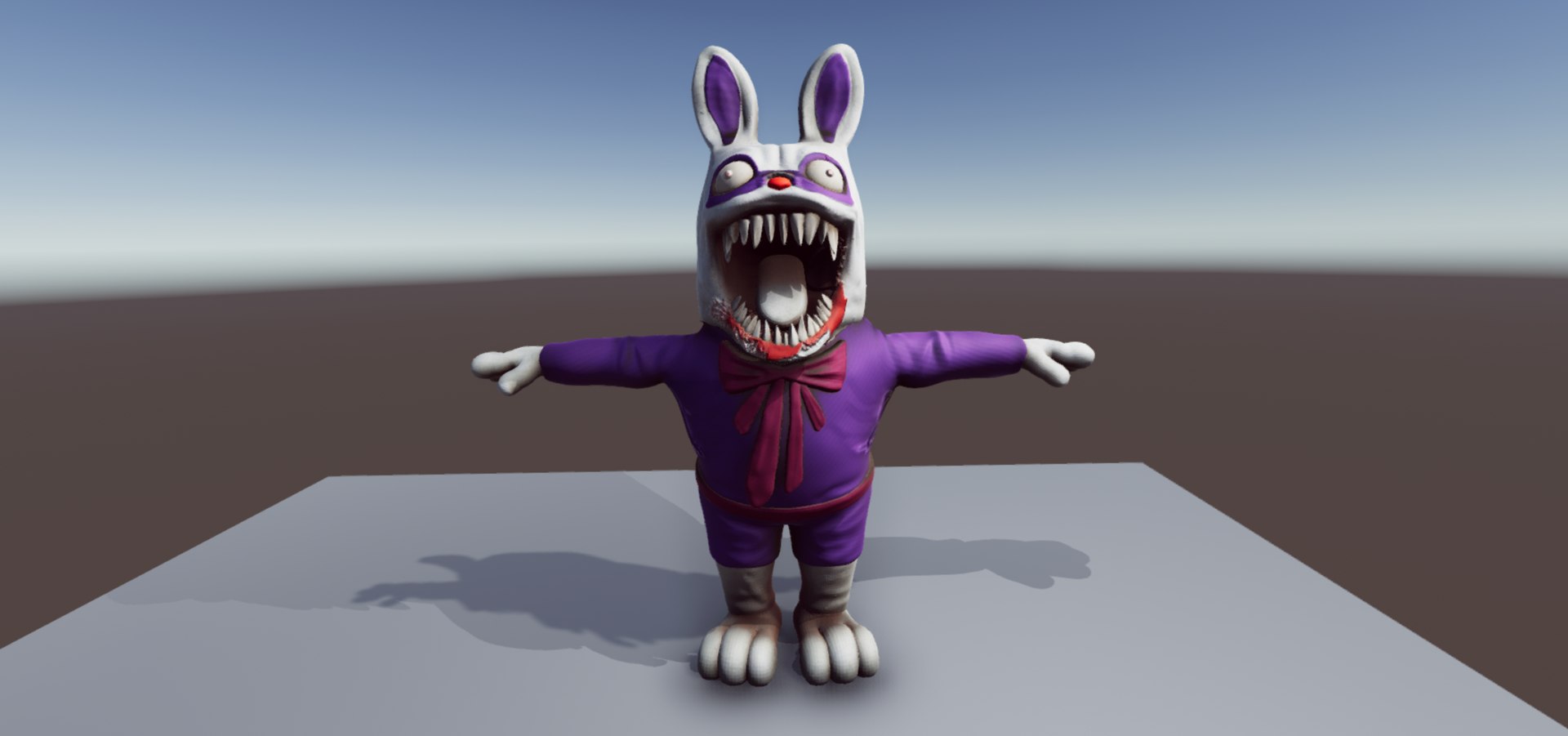 3D Creepy Mascot Killer Bunny Toy - Plushie Horror Doll Model ...