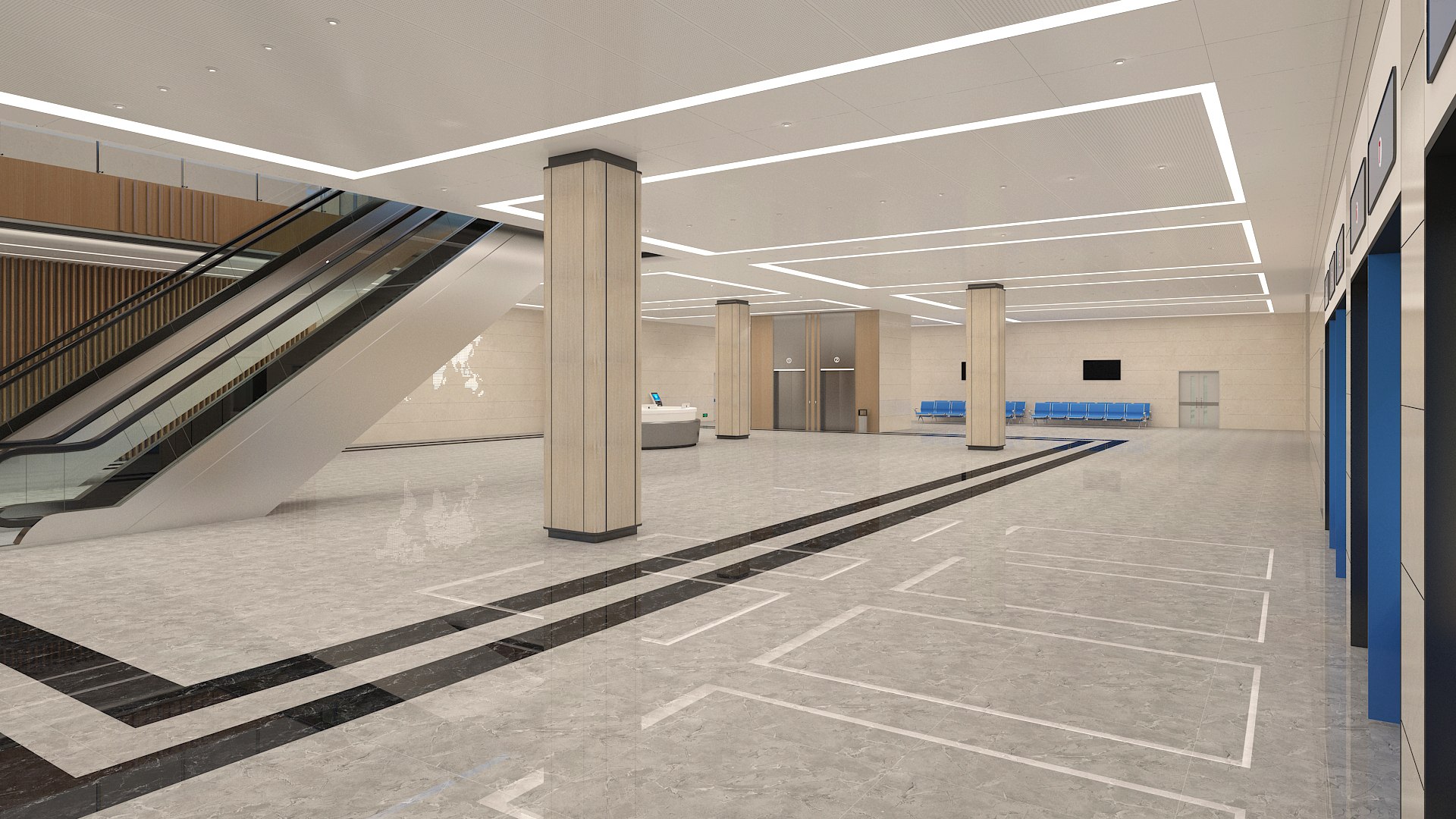 3D Modern Hall Collection 08 Model - TurboSquid 2197950