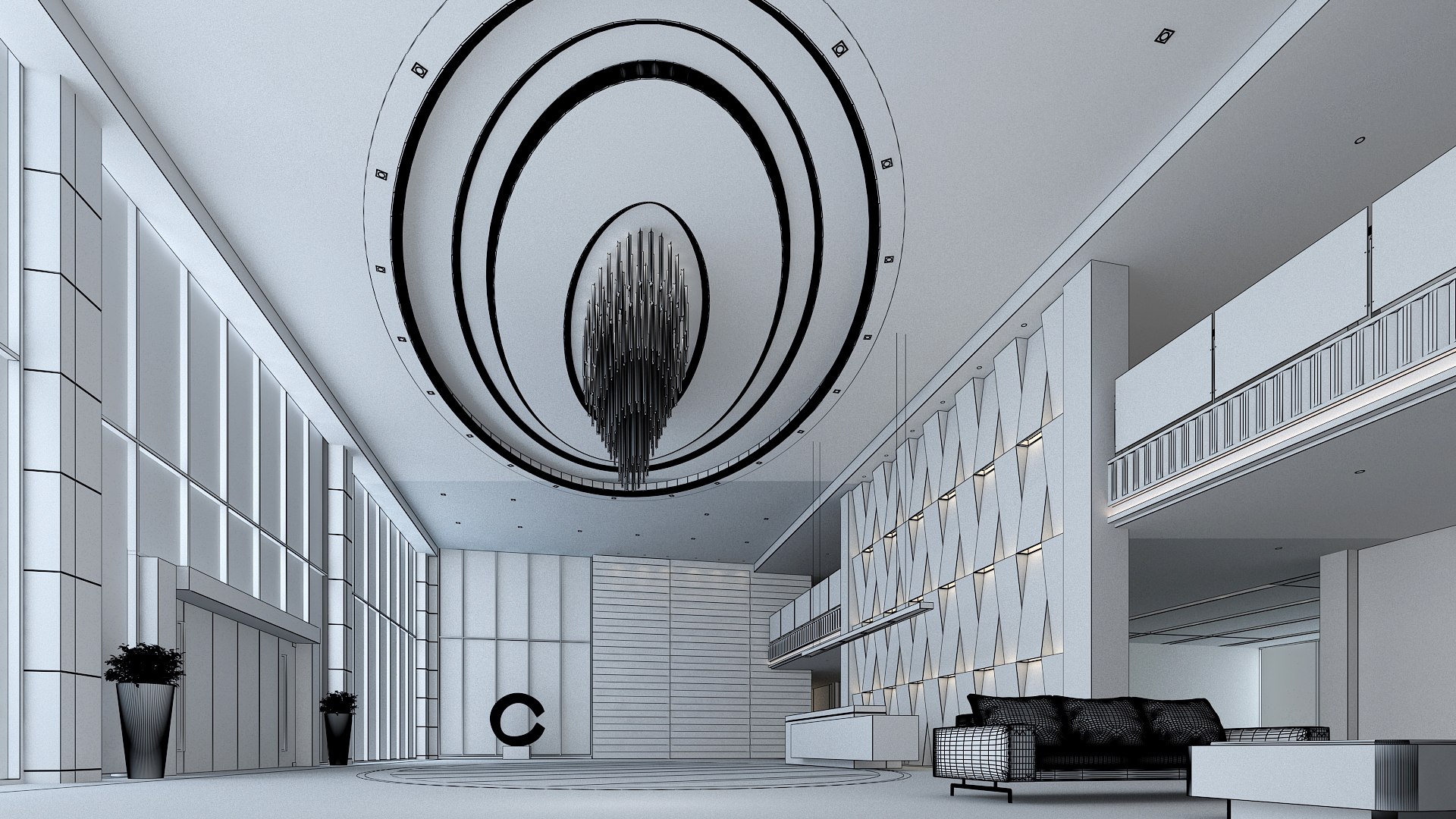 3D Modern Hall Collection 08 Model - TurboSquid 2197950