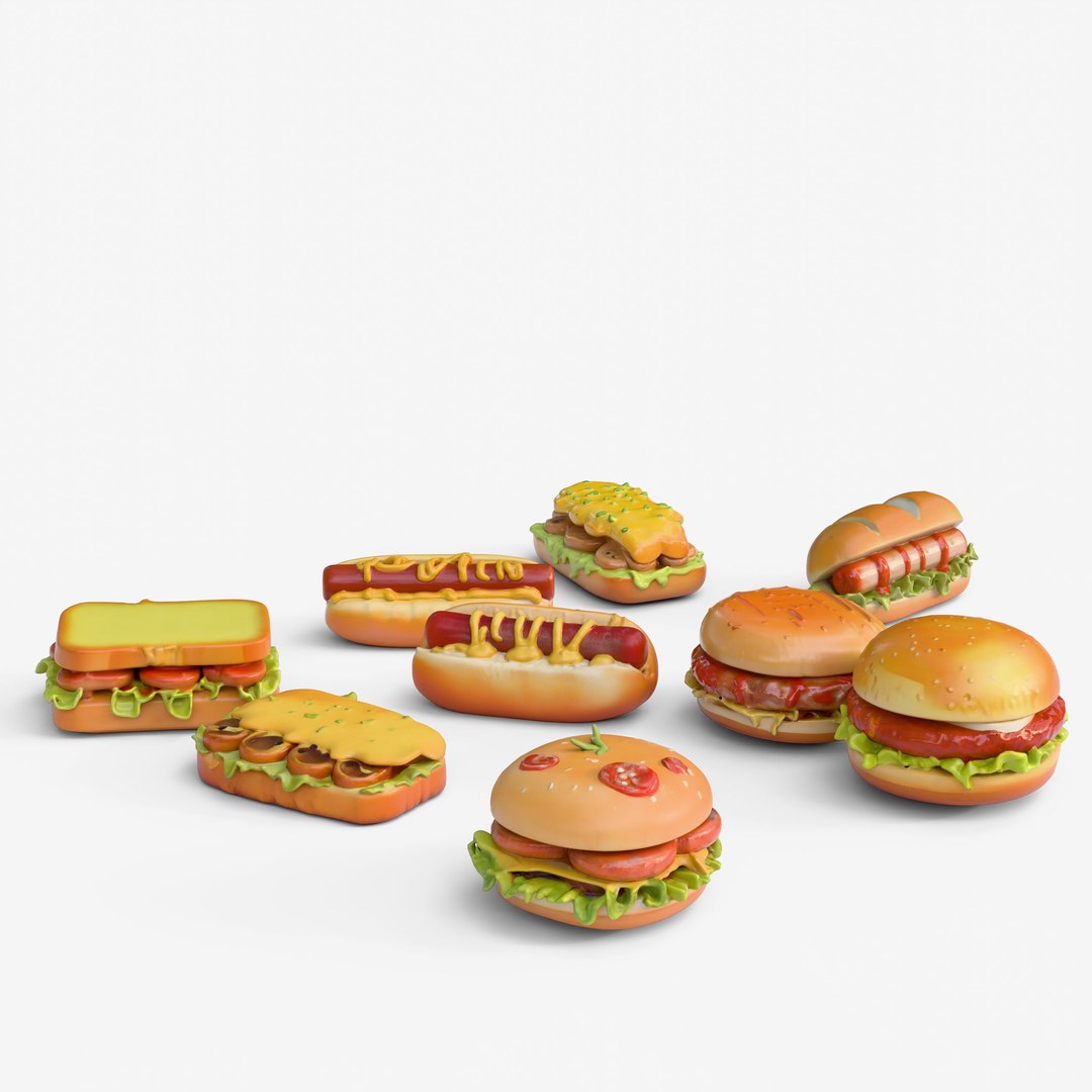 3D Burgers Model - TurboSquid 2325867