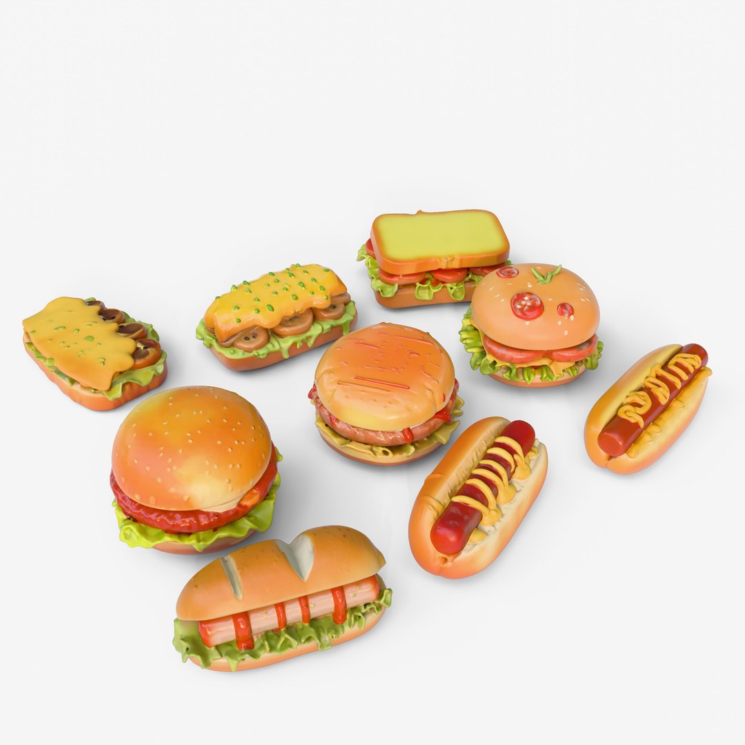 3D Burgers Model - TurboSquid 2325867