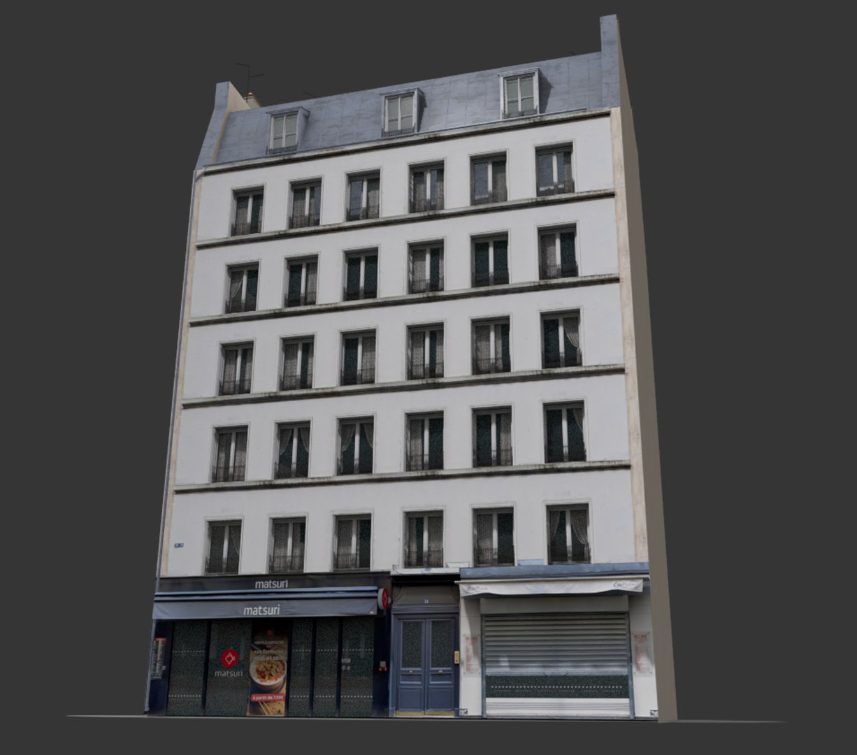 3D Old Paris Photorealistic House - TurboSquid 1658069