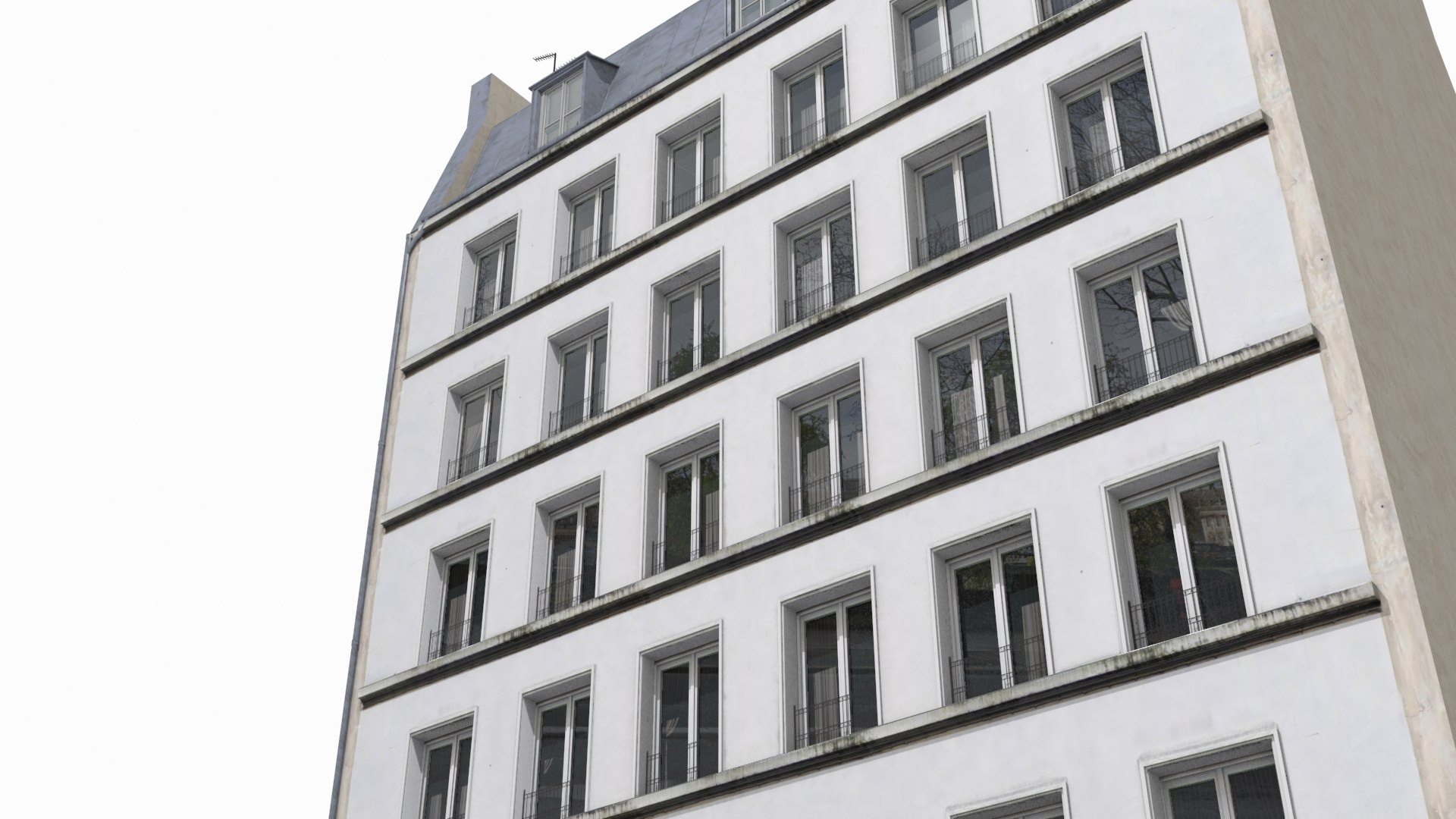 3D Old Paris Photorealistic House - TurboSquid 1658069