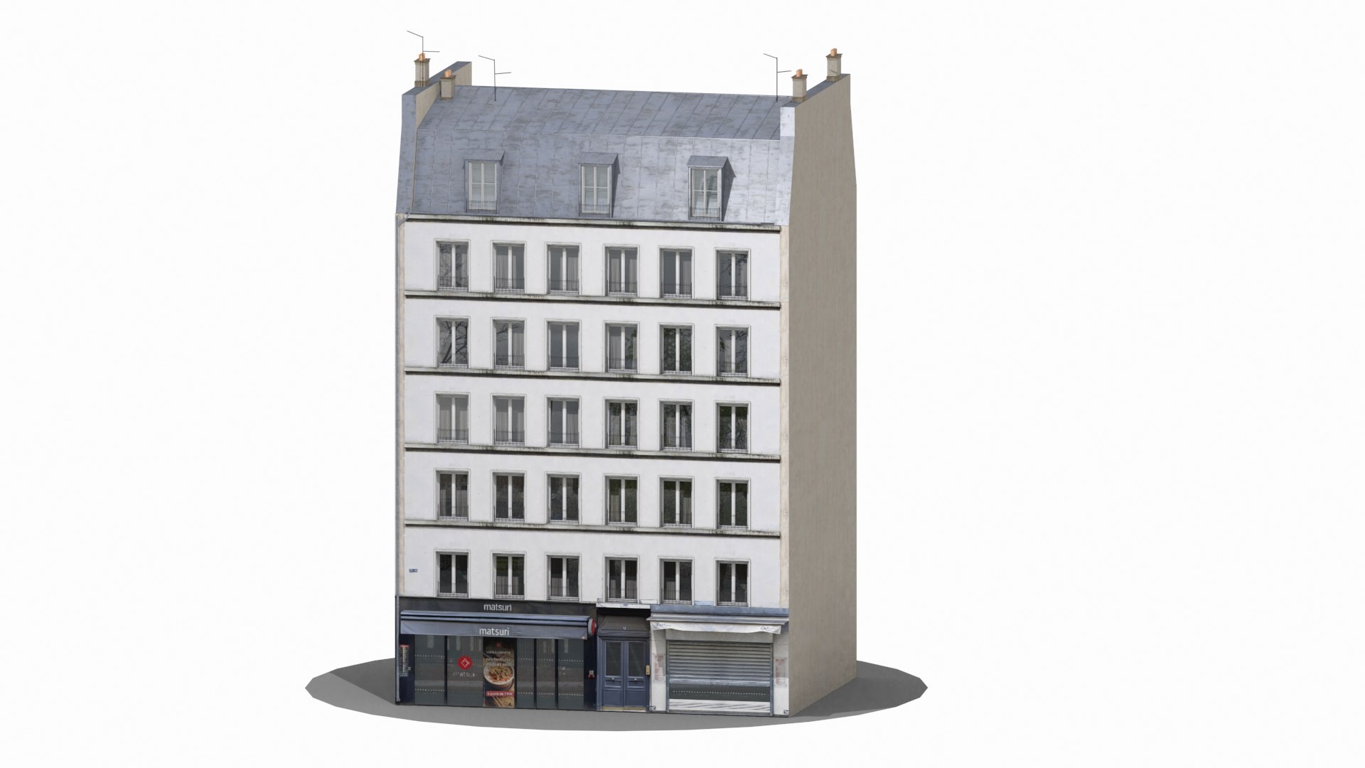 3D Old Paris Photorealistic House - TurboSquid 1658069