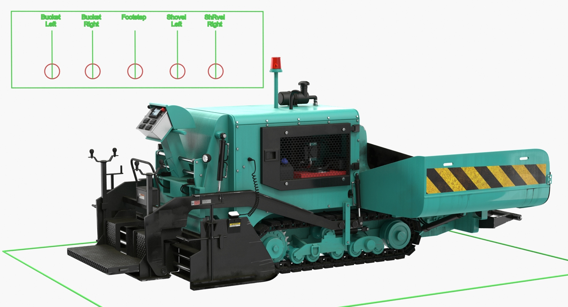 3D Asphalt Paving Machine Rigged - TurboSquid 1275364
