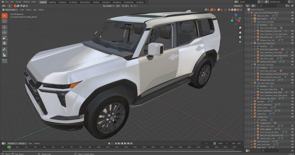 modelo 3d Lexus GX 550 Premium Blanco - TurboSquid 2141120
