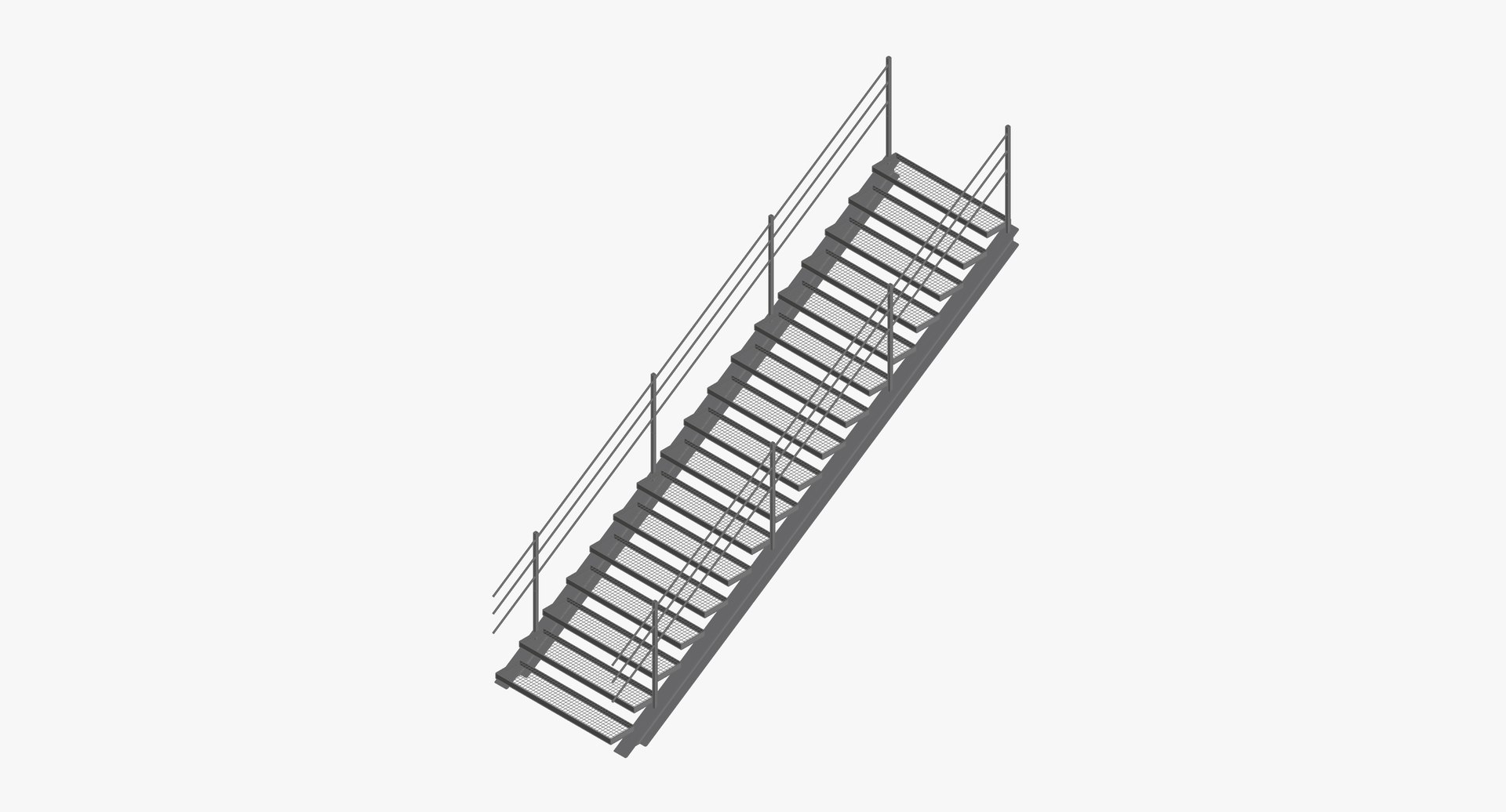 Modular Galvanised Steel Walkways And Stairs 3D Model - TurboSquid 1985613