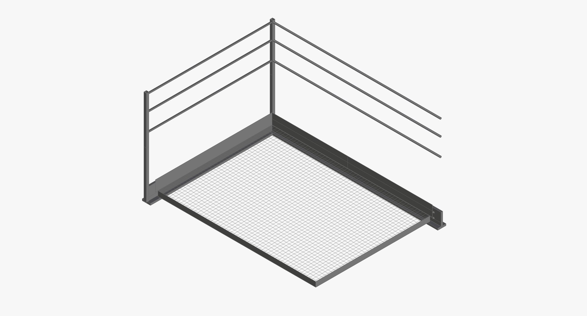 Modular Galvanised Steel Walkways And Stairs 3D Model - TurboSquid 1985613