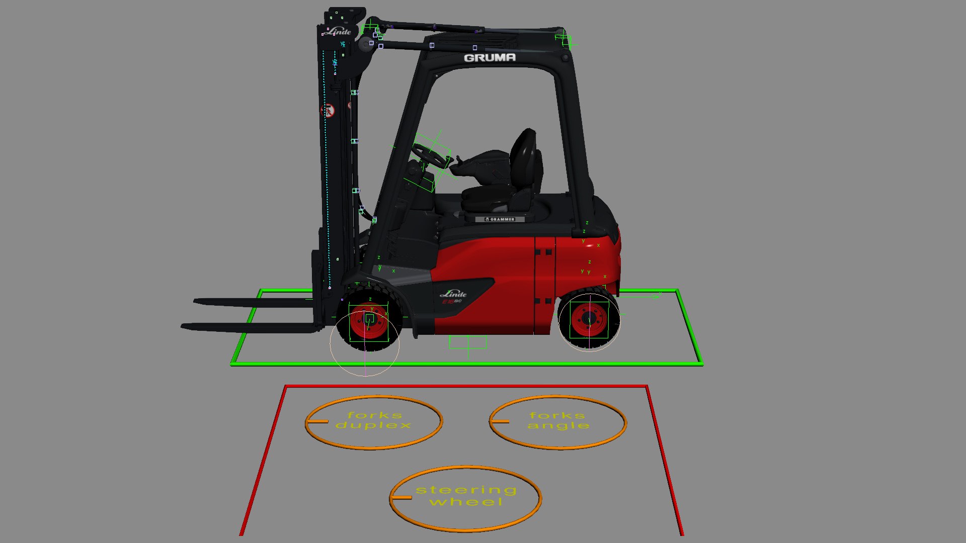 Forklift Linde E16 Rig Model - TurboSquid 2229328